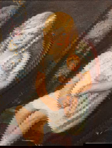 Roy C. Gamble (american, Detroit, 1887 1972) Oil On Canvas, "portrait ...