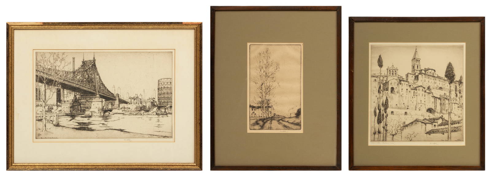 Ernest David Roth (american, 1879-1964) Etchings On Paper, 1907-1942 ...