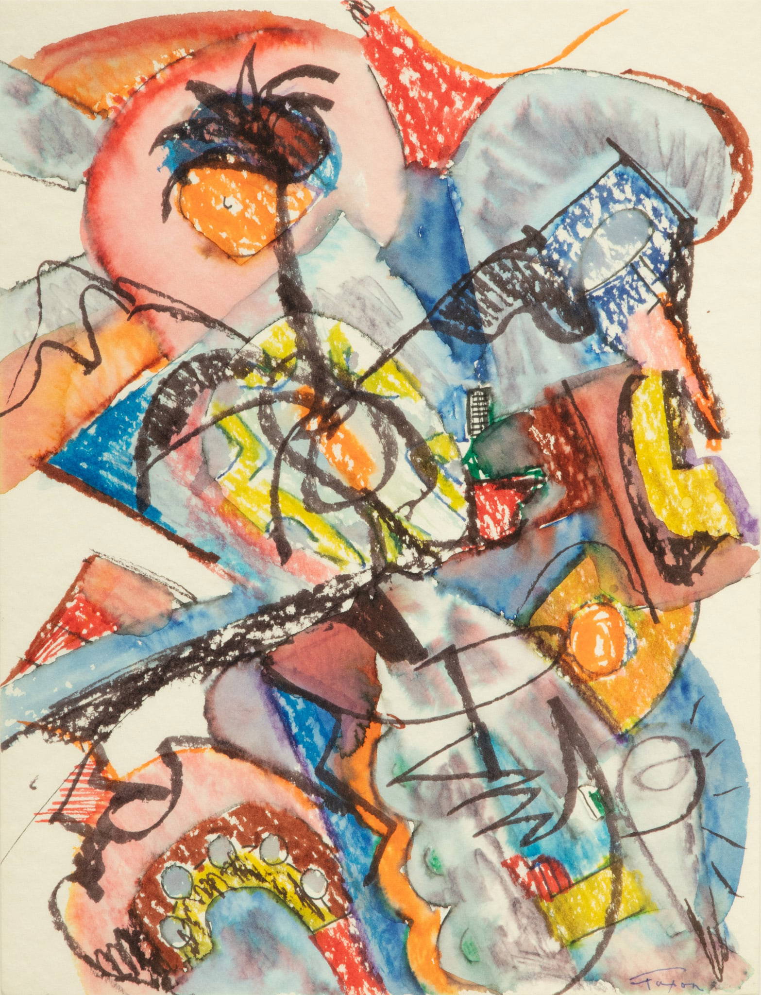 Jack Faxon (american, 1936-2020) Watercolor On Paper H 11" W 9" Auction