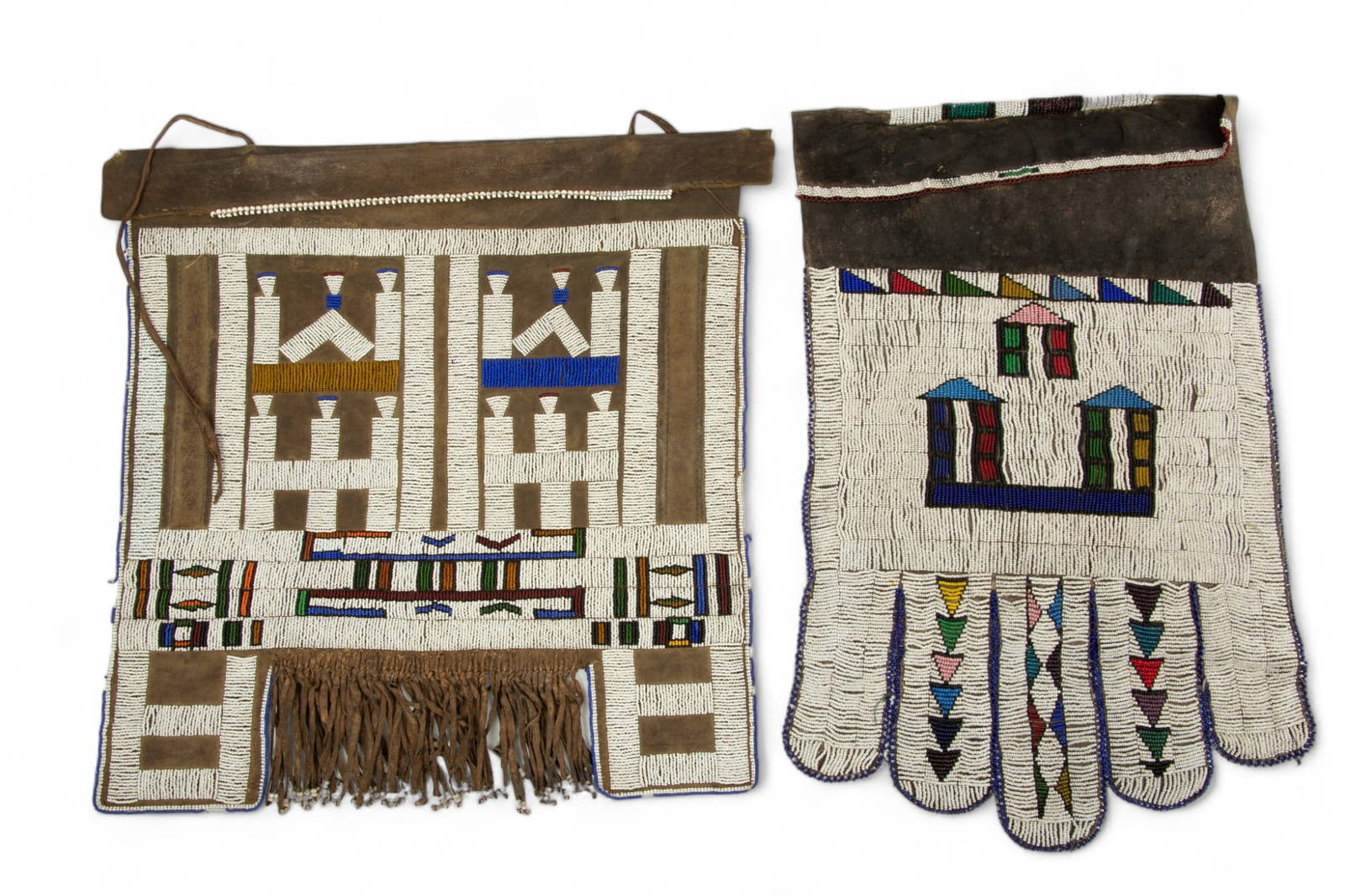 South Africa, Ndebele Peoples, Beaded Aprons, 20th C., 2 Pcs Auction