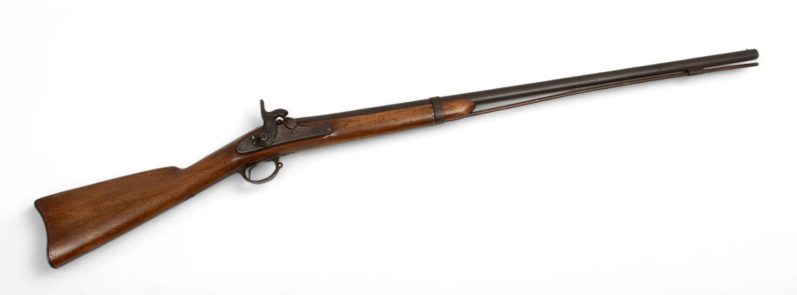 Springfield Percussion Cap Rifle, Marked 1846, L 50" Auction