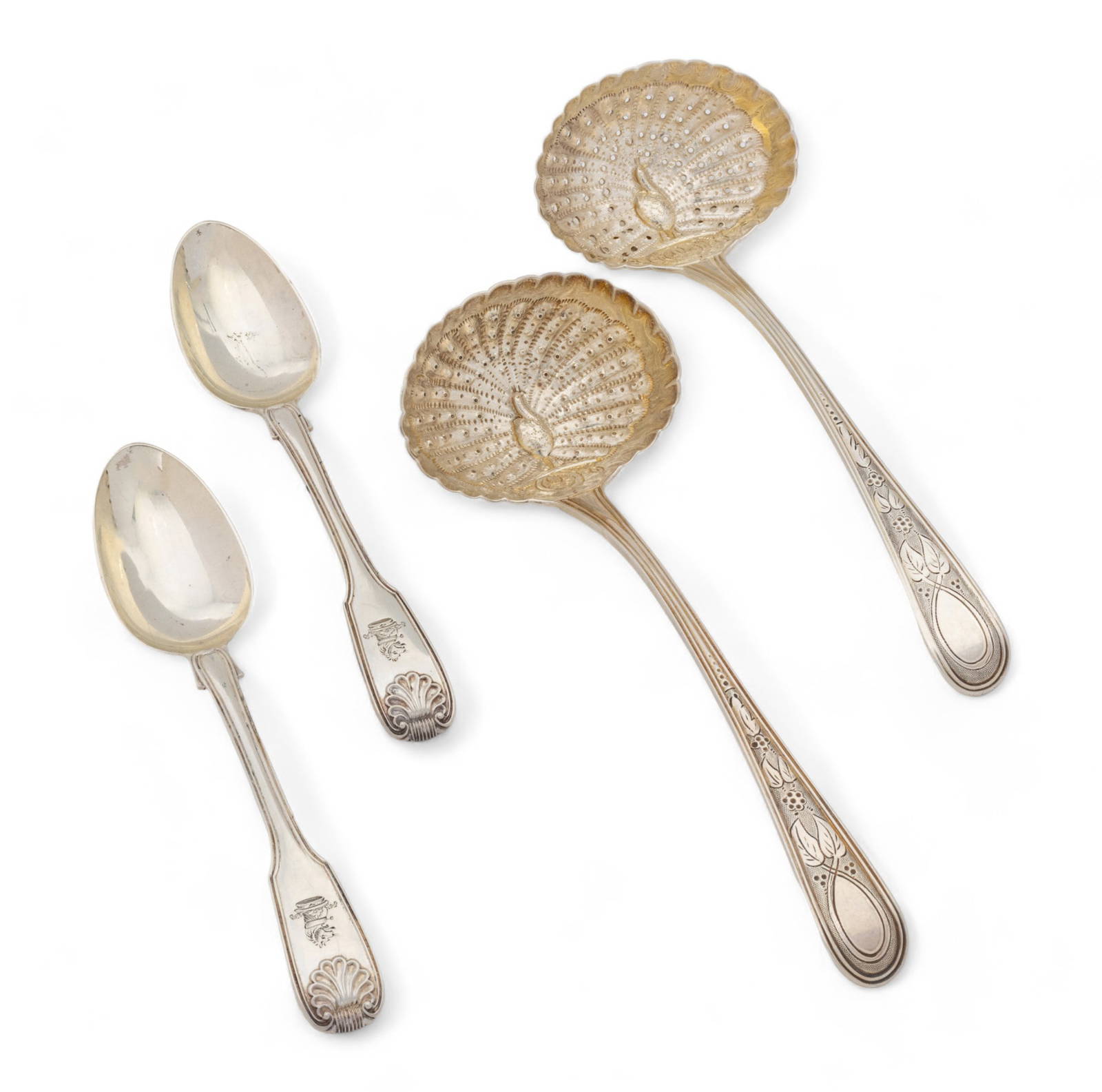 Peter & Anne Bateman (london) Sterling Silver Pierced Drain Ladles ...