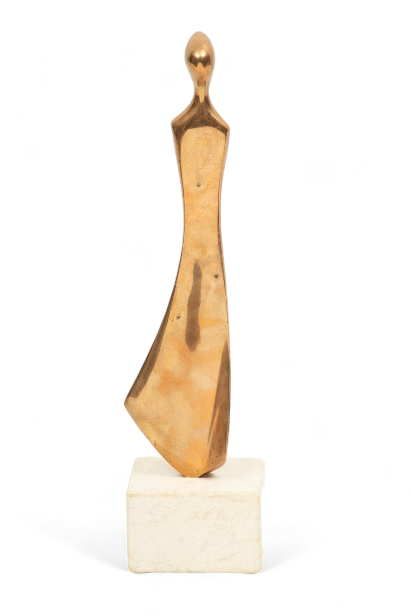 Eory Emil (hungarian, B. 1939) Polished Bronze Sculpture, Stone Base ...