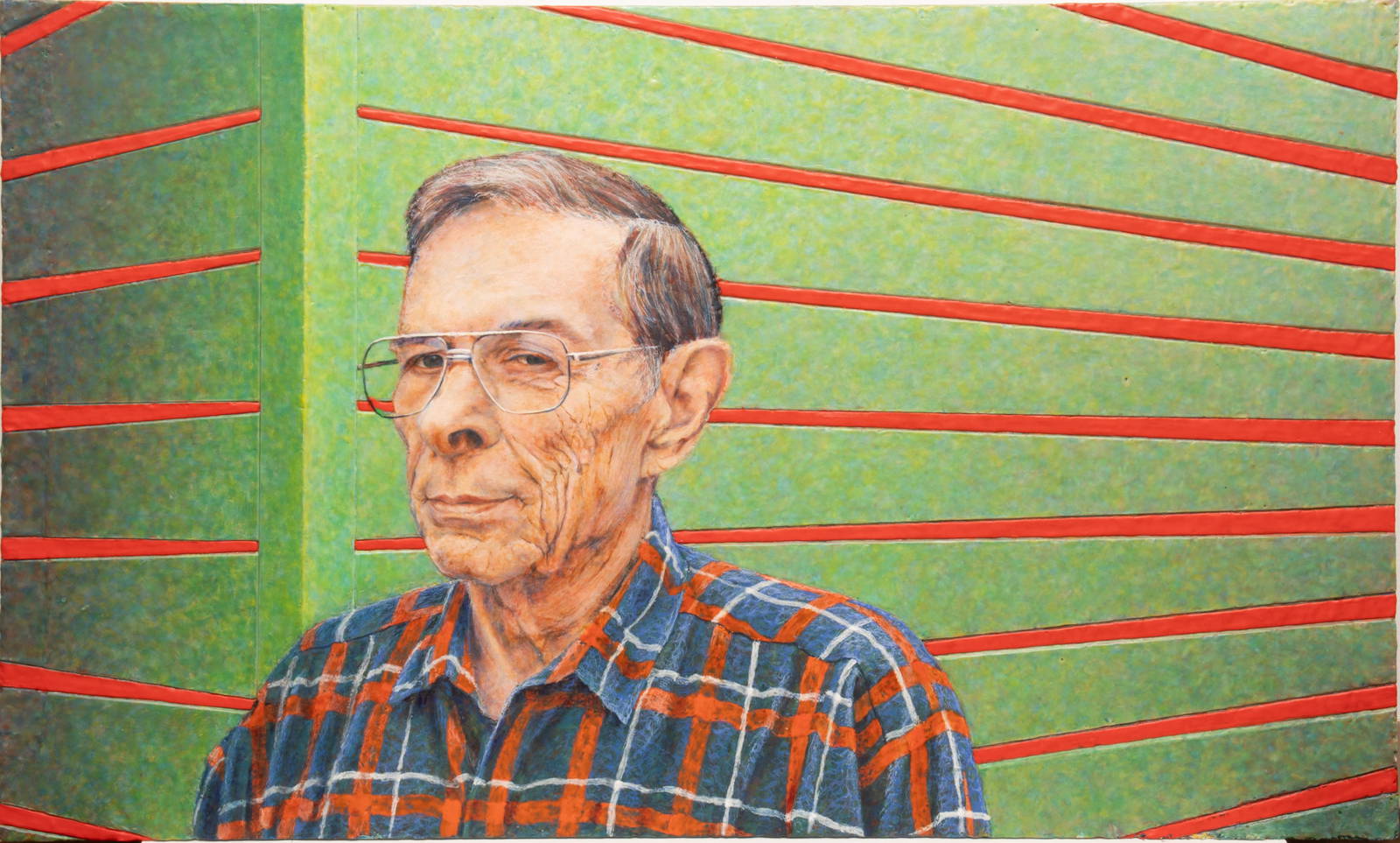 Chris Mccauley (american, 20th/21st C.) Encaustic On Wood Panel, Ca ...