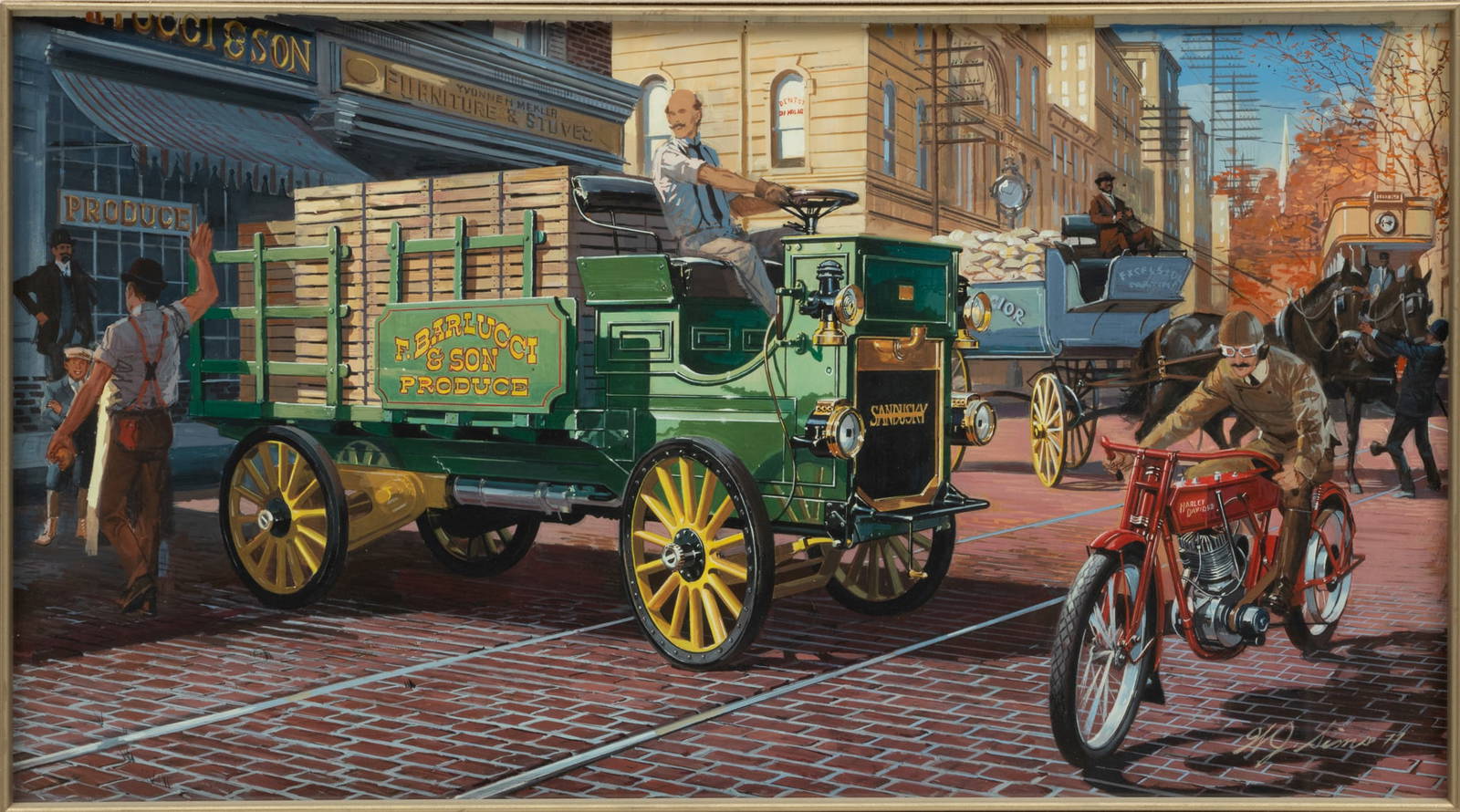 William J. Sims (american, 20th C.) Gouache On Paper, 1977, "1912 ...