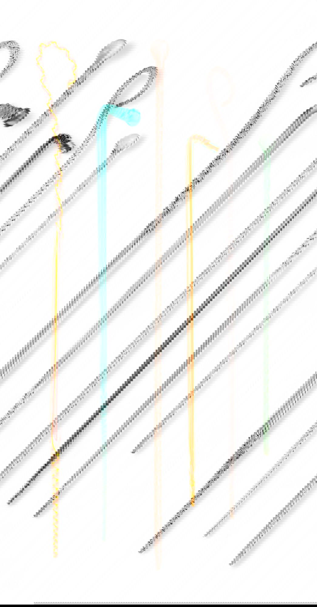 Hand Blown Studio Glass Canes 48", 48", 41", 37", 36", 34", 32" 6 Pcs ...