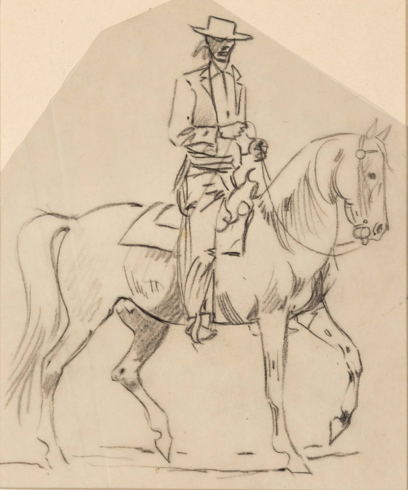 Edward Borein (american, 1872-1945) Charcoal Sketches On Paper ...