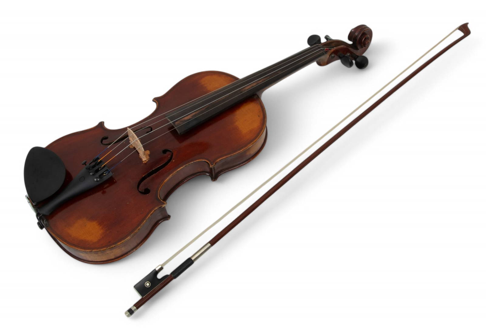 J.a. Baader (german, Fl. 1790-1934) Mitten Violin With Tourte (french ...