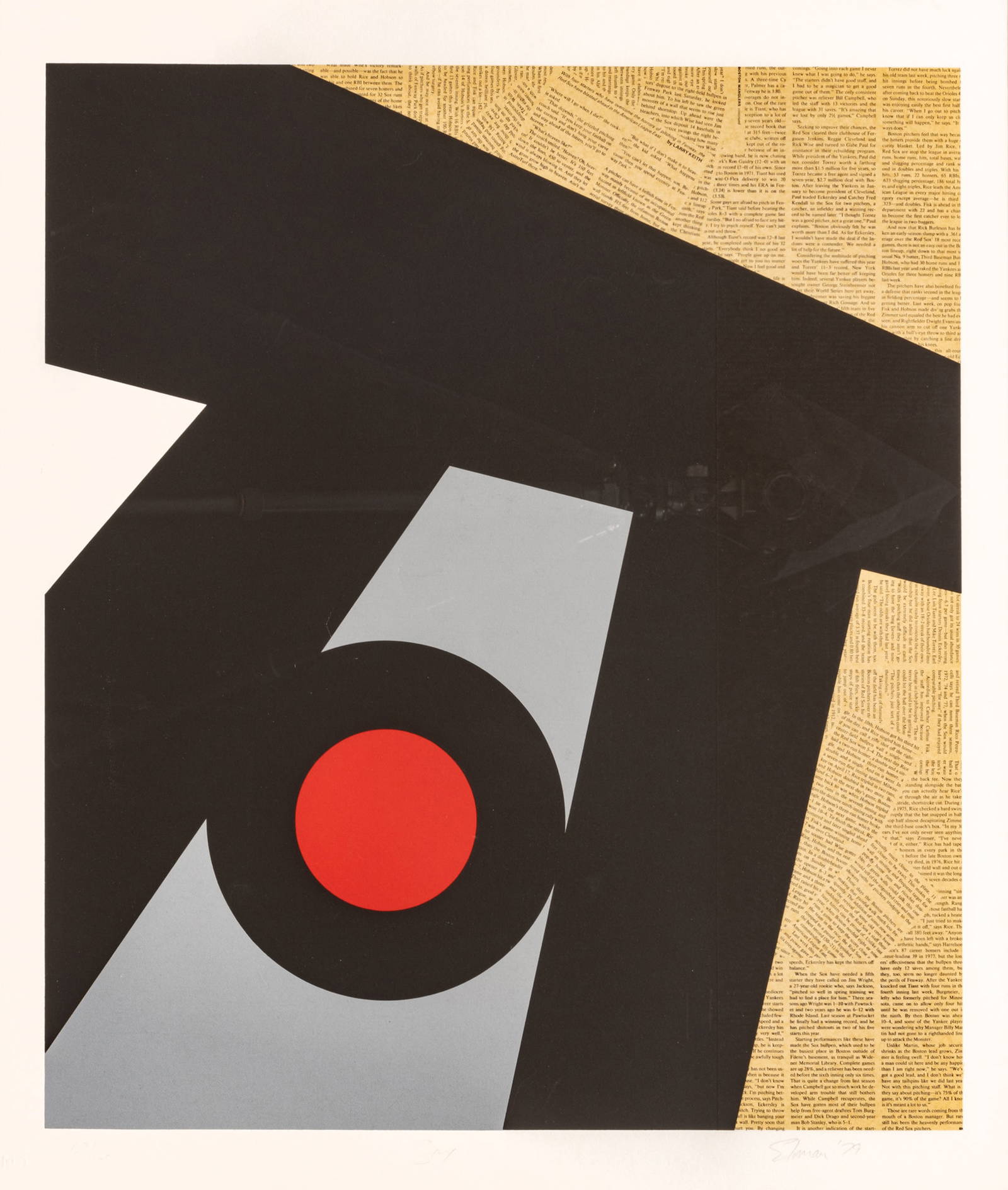 Ray Elman (american, B. 1955) Silkscreen On Paper, 1979, 'sox' H 27.5 ...