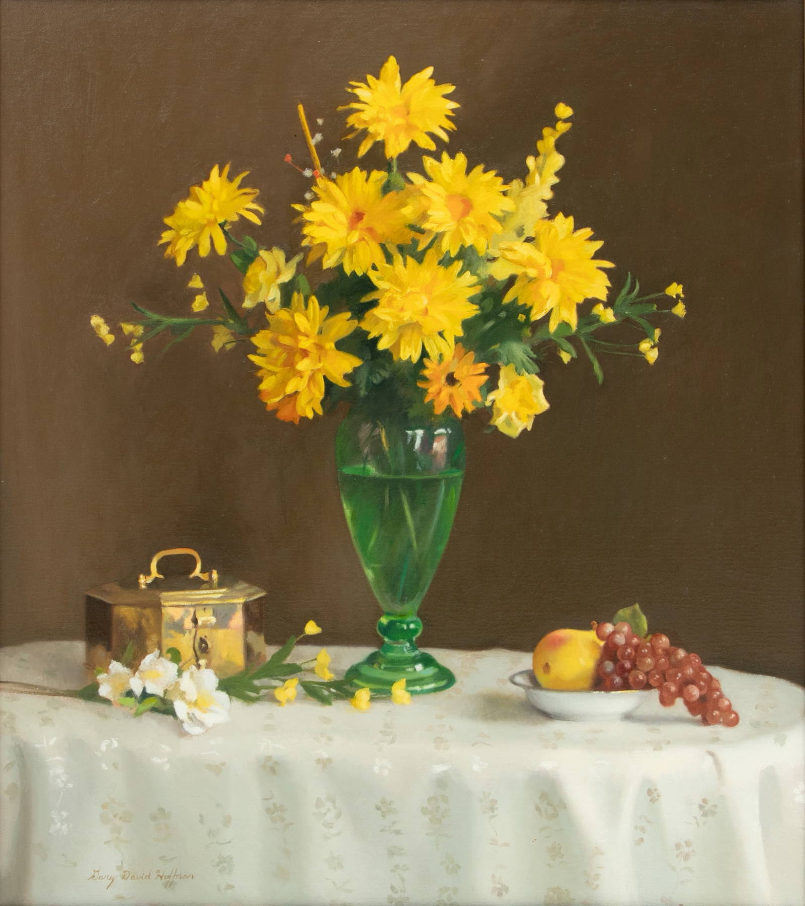 Gary David Hoffmann (american, B. 1947) Oil On Canvas, 'still Life With ...