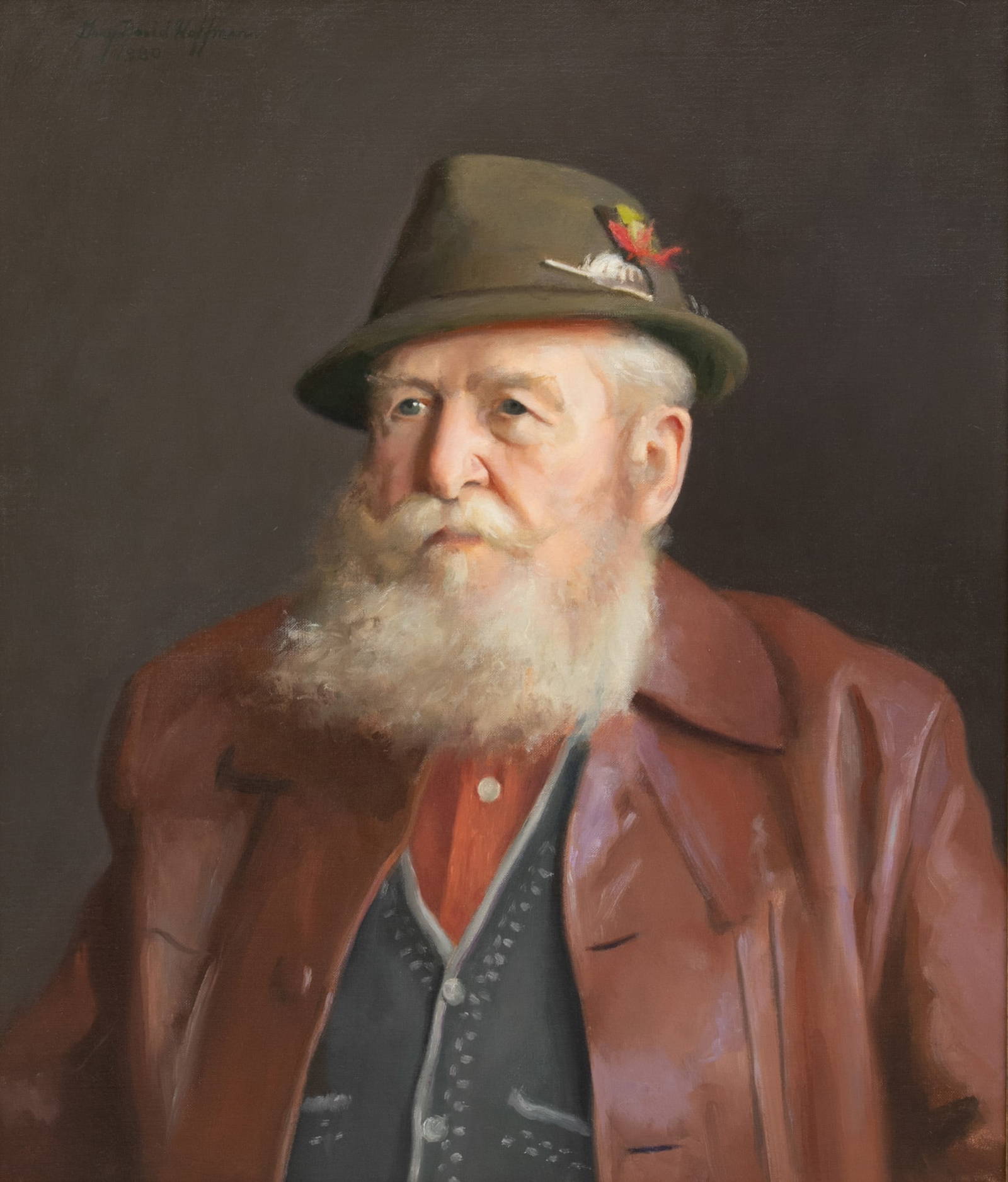 Gary David Hoffmann (american, B. 1947) Oil On Canvas, 1980, 'portrait ...