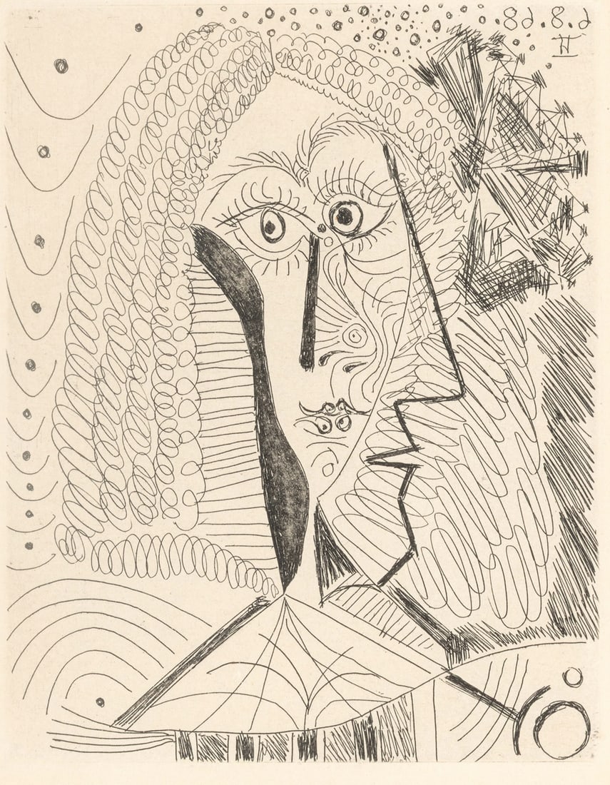 Pablo Picasso (spanish, 1881-1973) Etching On Richard De-bas Paper ...