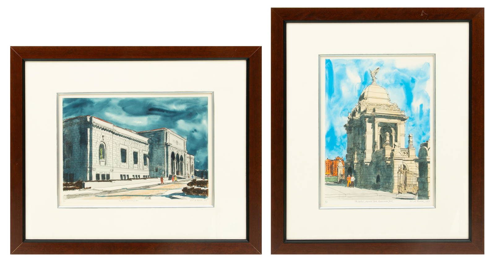 William Bostick (detroit, Michigan, 1913-1973) Lithographs In Color On ...