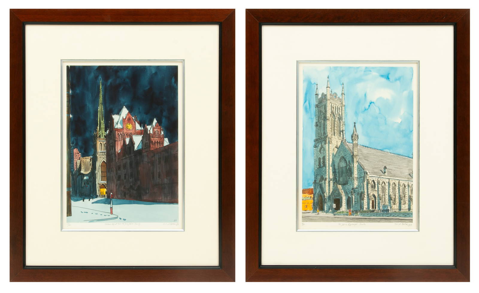 William Bostick (detroit, Michigan, 1913-2007) Lithographs In Color On ...