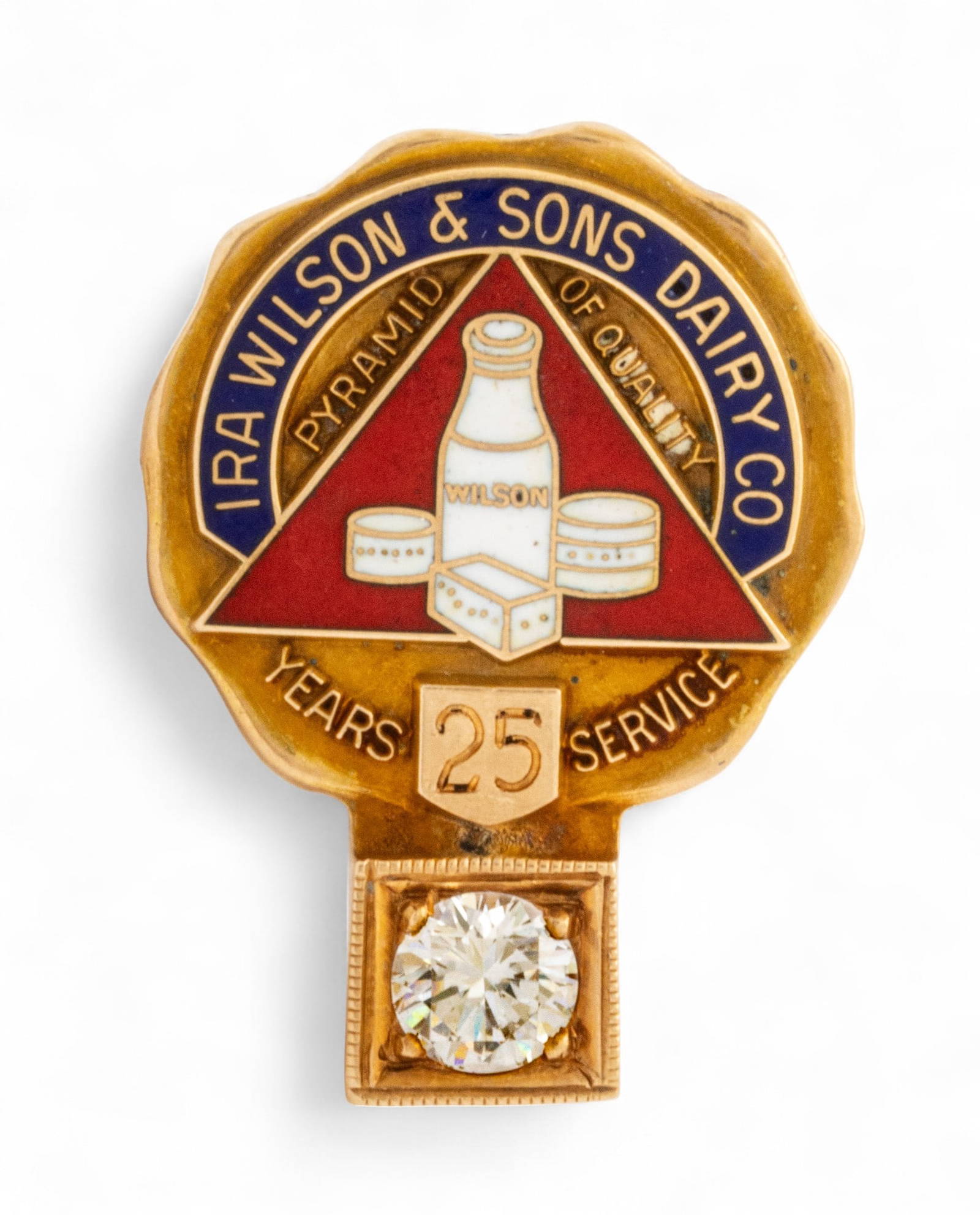 14k And Diamond Ira Wilson 25 Year Pin 6 G 1 Pc Auction