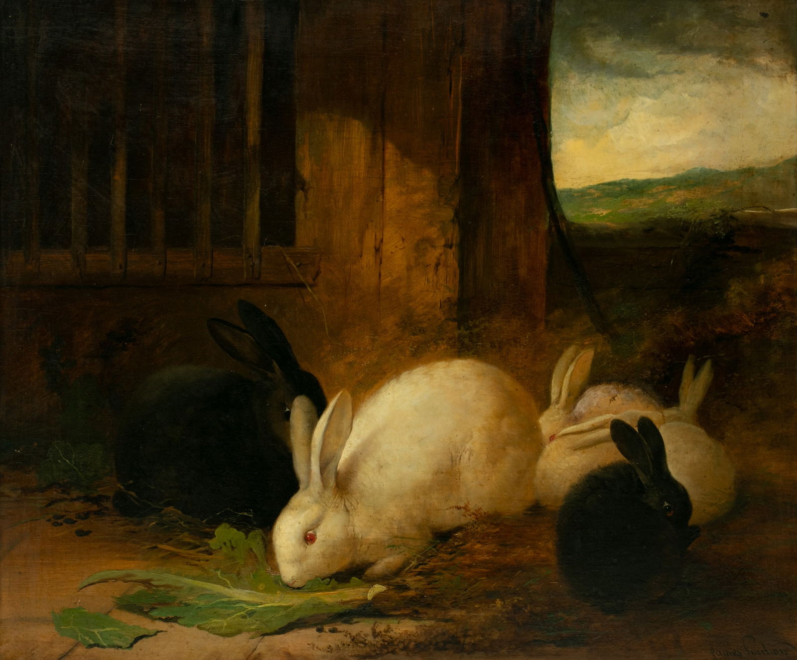 James Poulton (english) (active 1844-1859) Oil On Canvas Mounted On ...