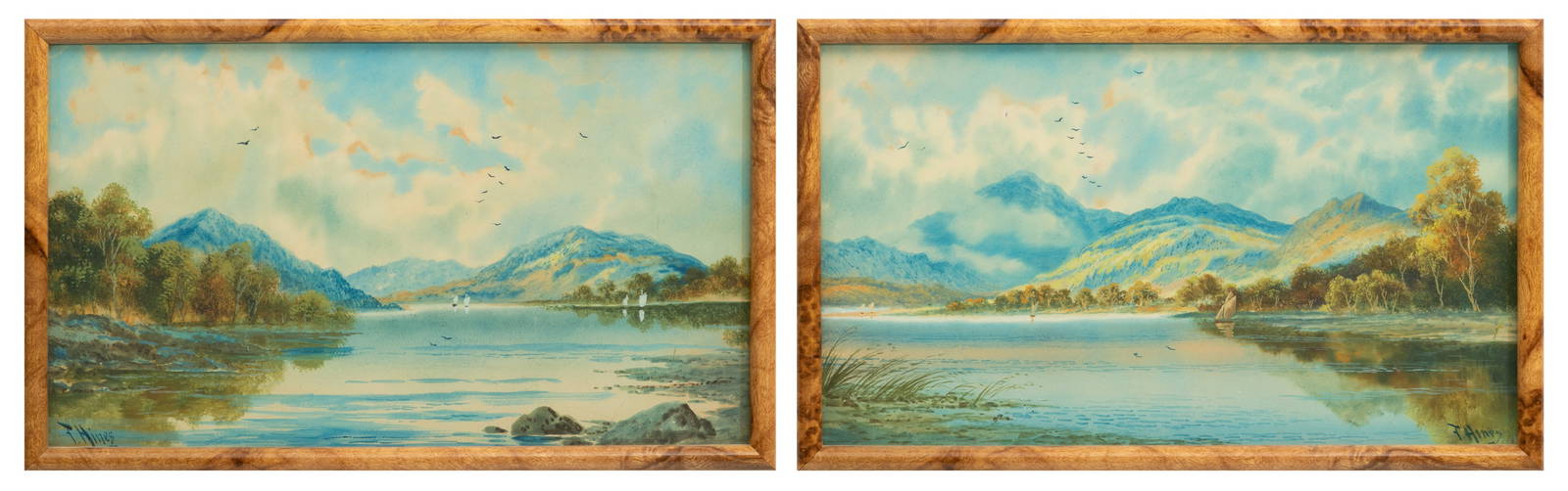 Theodore Hines / John Theodore Hynes (british, 1859-1922) Watercolors ...