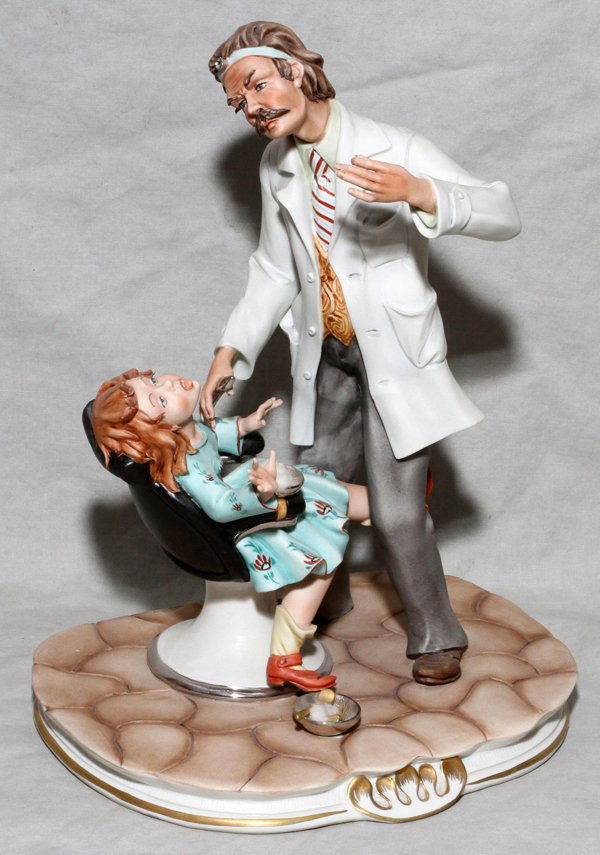 CAPO DI MONTE PORCELAIN FIGURINE, H 11"