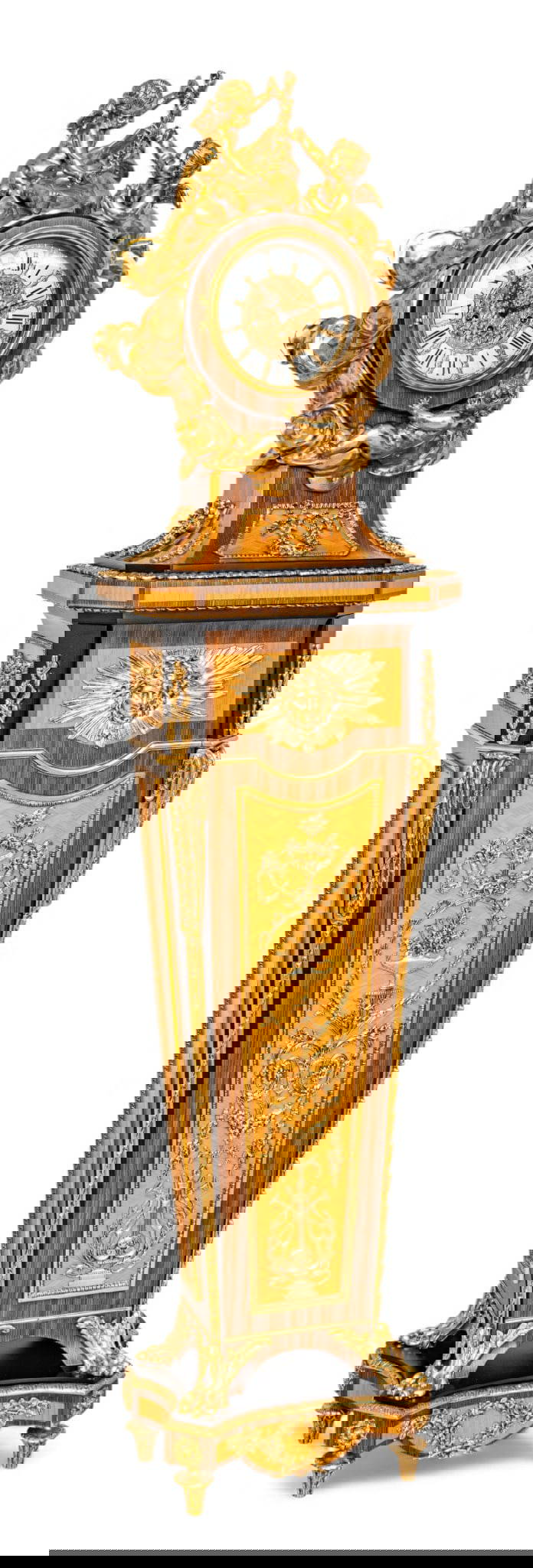 Franz Hermle Louis Xiv Style Tall Case Clock 20th C., H 83.5" W 19.5 ...