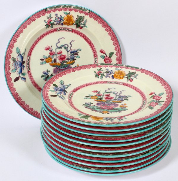 COPELAND SPODE, OLD BOW PLATES FOR TIFFANY & CO