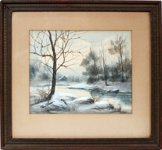 PAUL VERLET, WATERCOLOR, WINTER LANDSCAPE - Jun 16, 2013 | DuMouchelles ...