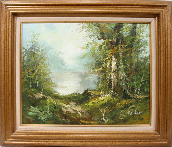 F. Holzer, Oil On Canvas, 16" X 20", Landscape