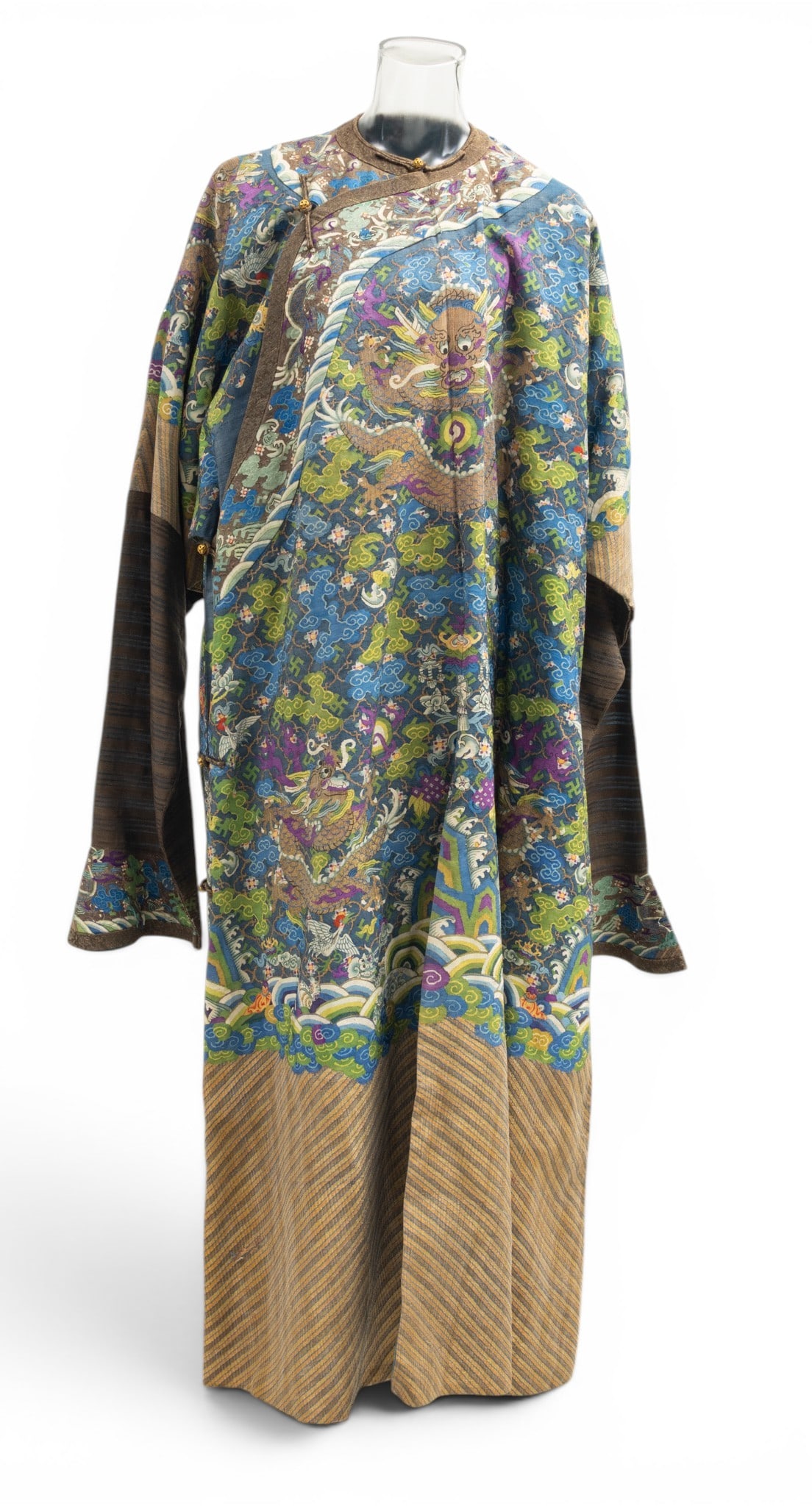 Chinese Kesi Dragon Robe Silk And Metallic Thread Auction