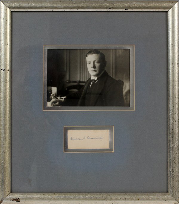 WINSTON CHURCHILL AUTOGRAPH AND PHOTO
