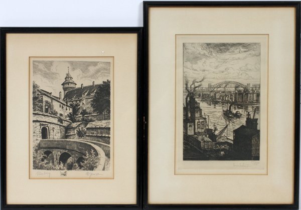 Louis Schmidt & Nuremberg Scene Etchings