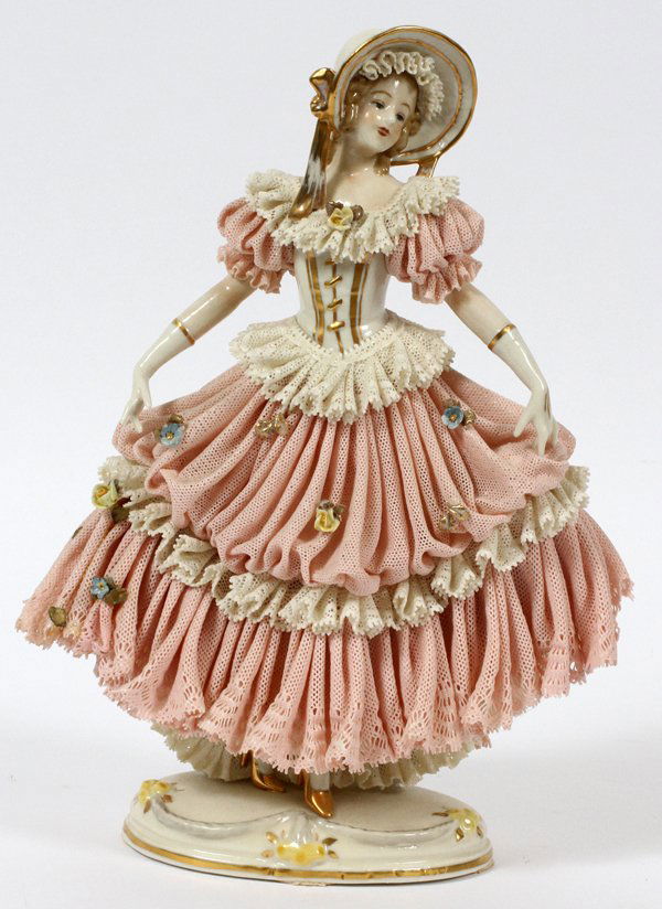 DRESDEN LACY PORCELAIN DANCER - Dec 14, 2013 | DuMouchelles in MI