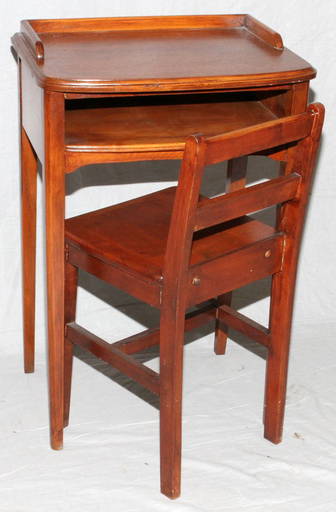 MAHOGANY TELEPHONE TABLE & CHAIR - Jan 17, 2014 | DuMouchelles in MI