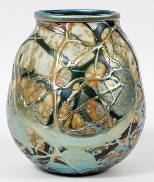 CHARLES LOTTON STUDIO GLASS VASE 1997