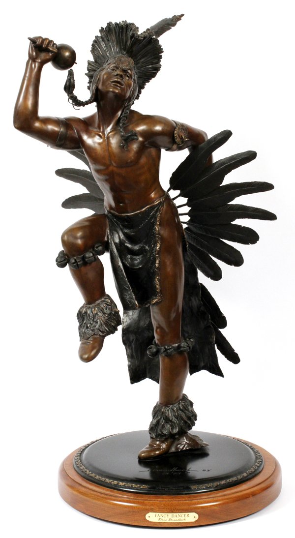 S. STREADBECK BRONZE SCULPTURE 1983 FANCY DANCER