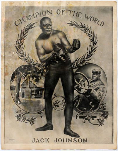 Jack Johnson Champion Of The World Boxing Poster