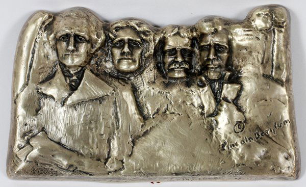 Mount Rushmore .999 Silver Signed Lincoln Borglum