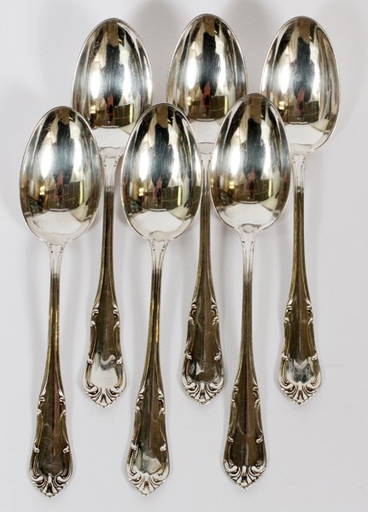 Italian .800 Silver Demi Tasse Spoons Set Of Six