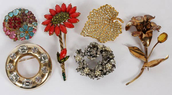 Vintage Costume Brooches Six