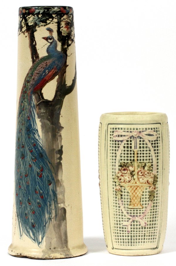 WELLER POTTERY VASES EARLY 20TH C. TWO