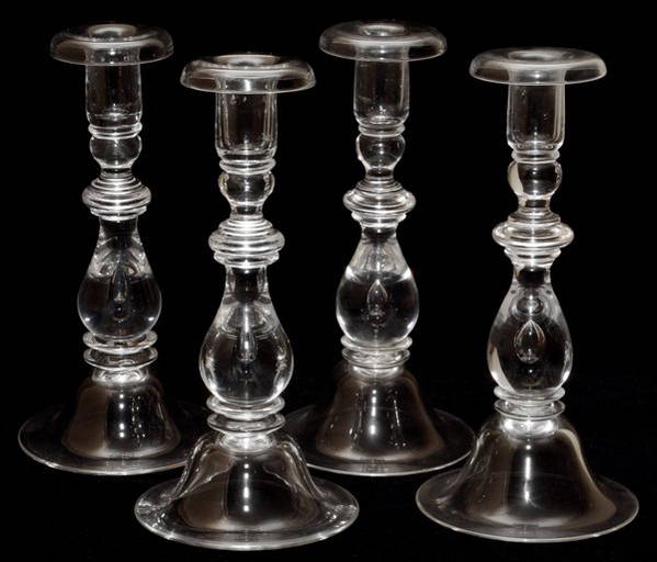 Steuben Glass Baluster Candlesticks Set Of Four