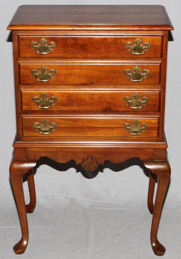 QUEEN ANNE STYLE MAHOGANY SILVER CHEST