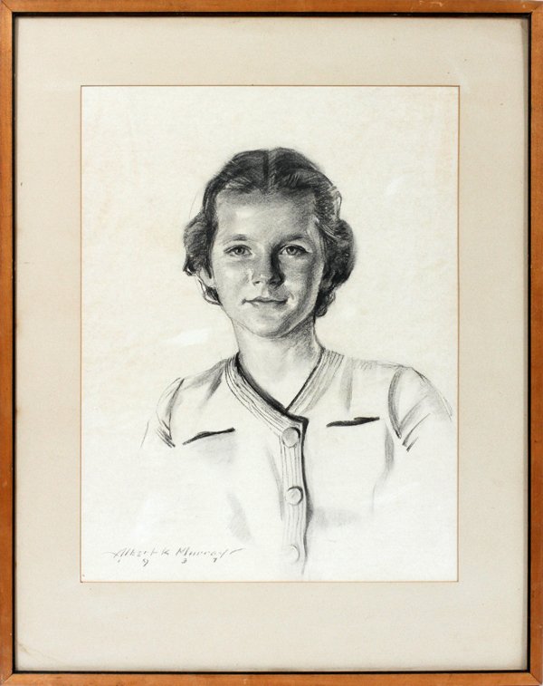 Albert K. Murray Charcoal On Paper 1937
