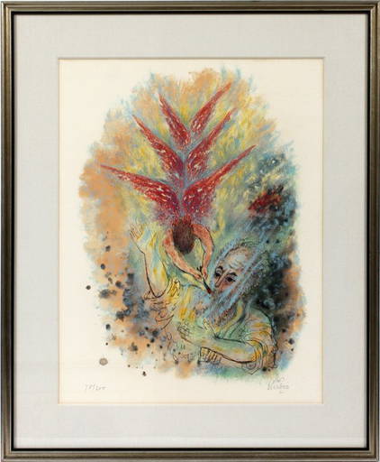 Reuven Rubin Color Lithograph
