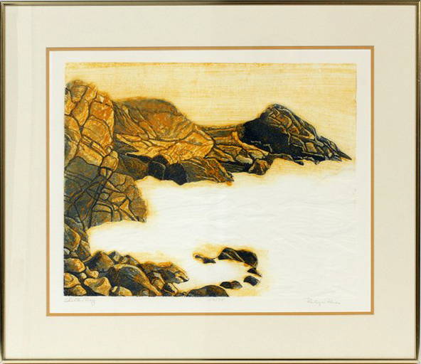 Roslyn Rose Embossed Colored Etching