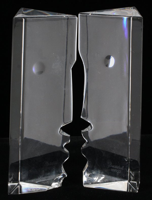 BACCARAT CRYSTAL FACE SCULPTURES BY ROBERT RIGOT