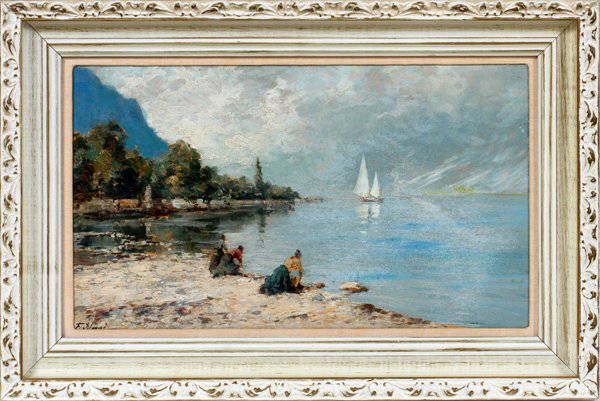 Ferdinando Silvani Italian Oil On Board