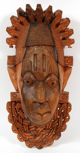 Benin Carved Wood Ceremonial Mask
