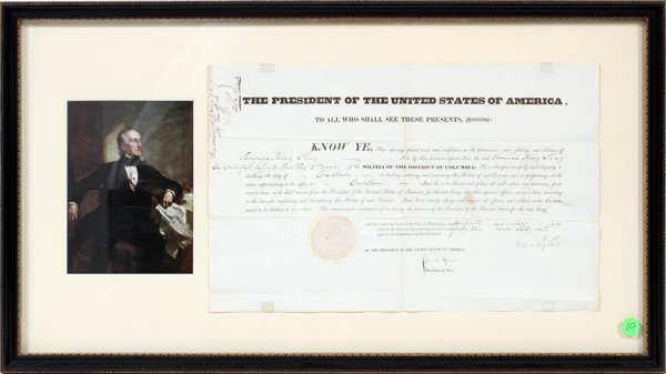 President John Tyler Signed Document 1842