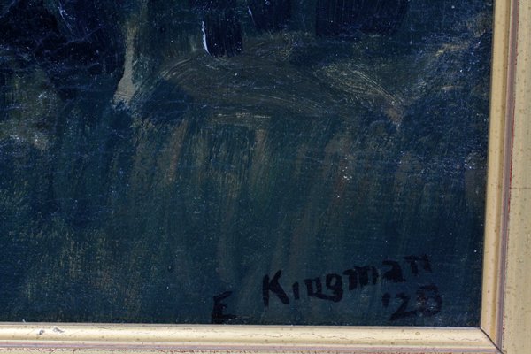 EUGENE KINGMAN (AMERICAN 1909-1975) OIL ON CANVAS, 1928