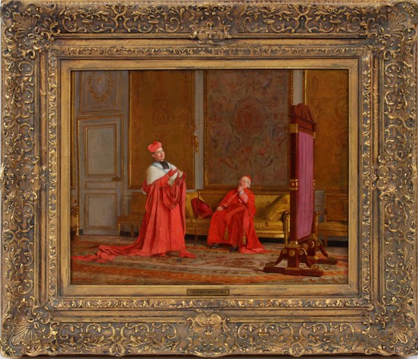 J. G. Vibert Oil On Canvas
