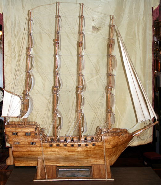 10037: MATCHSTICK SHIPS MODEL, SPANISH SAILING SHIP